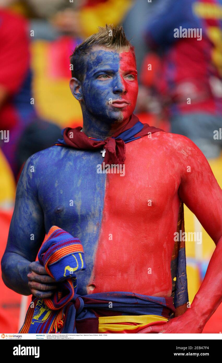 Football face body paint hi-res stock photography and images - Alamy