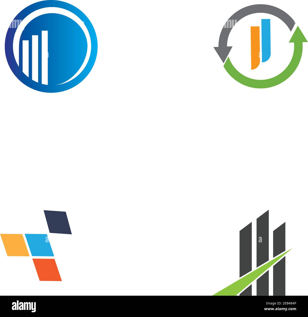 Business finance logo and symbols vector concept illustration Stock ...