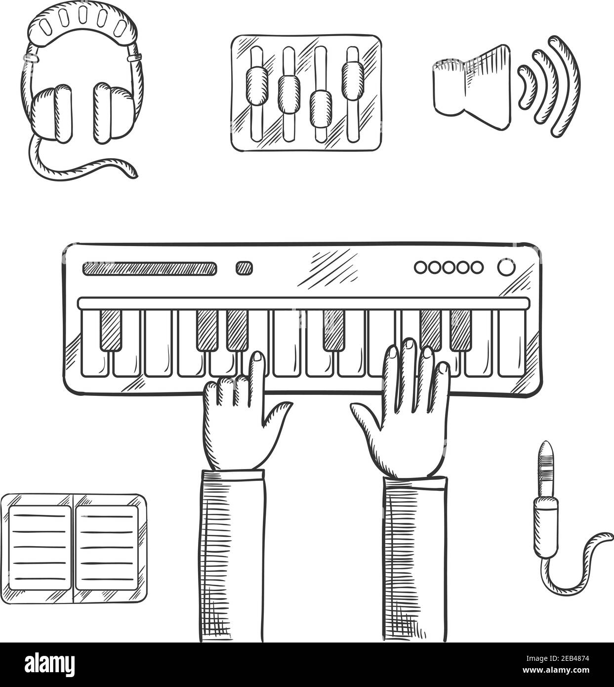Megaphone recorder Black and White Stock Photos & Images - Alamy