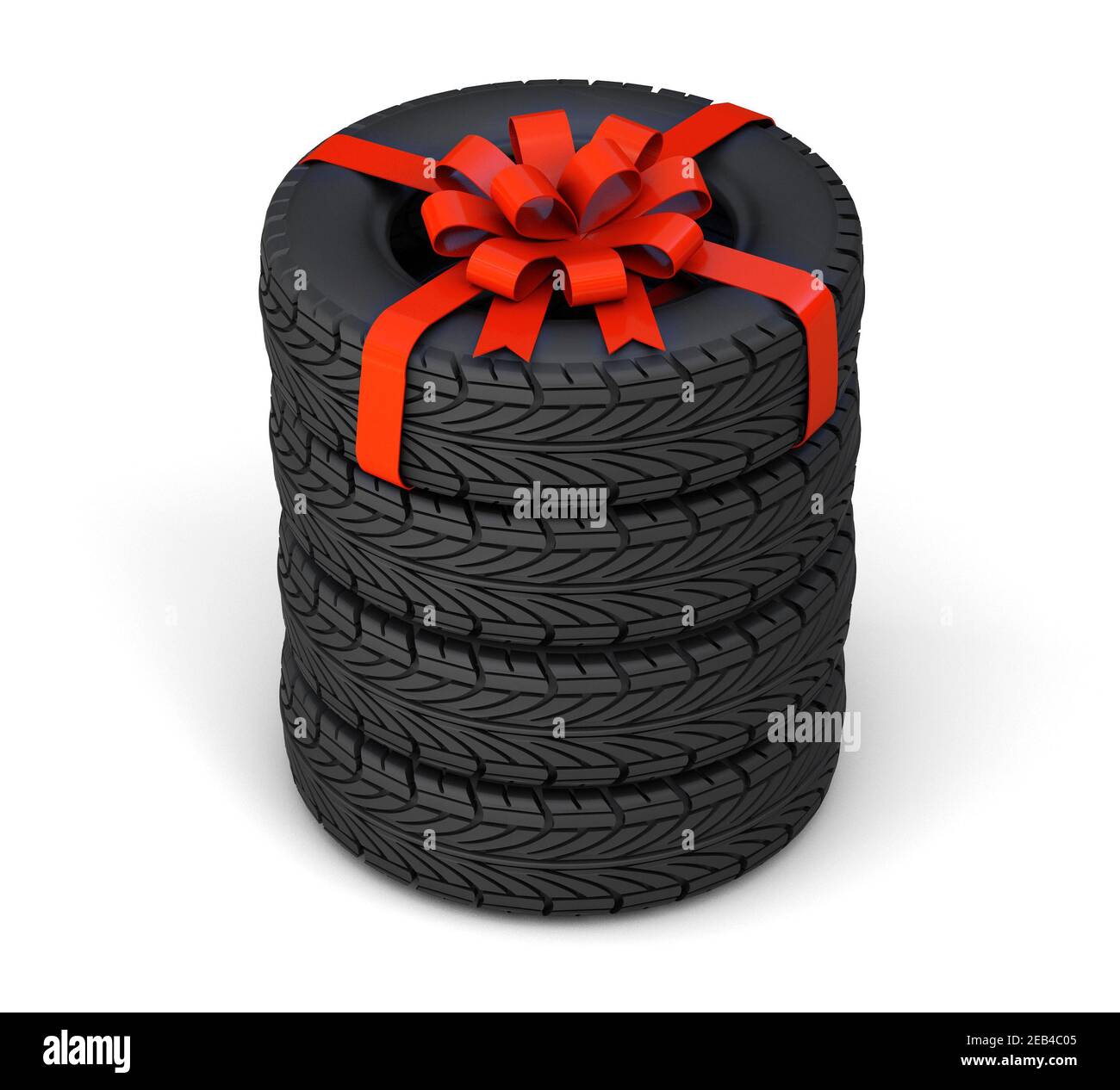 Red sports car tied with bow hi-res stock photography and images - Alamy