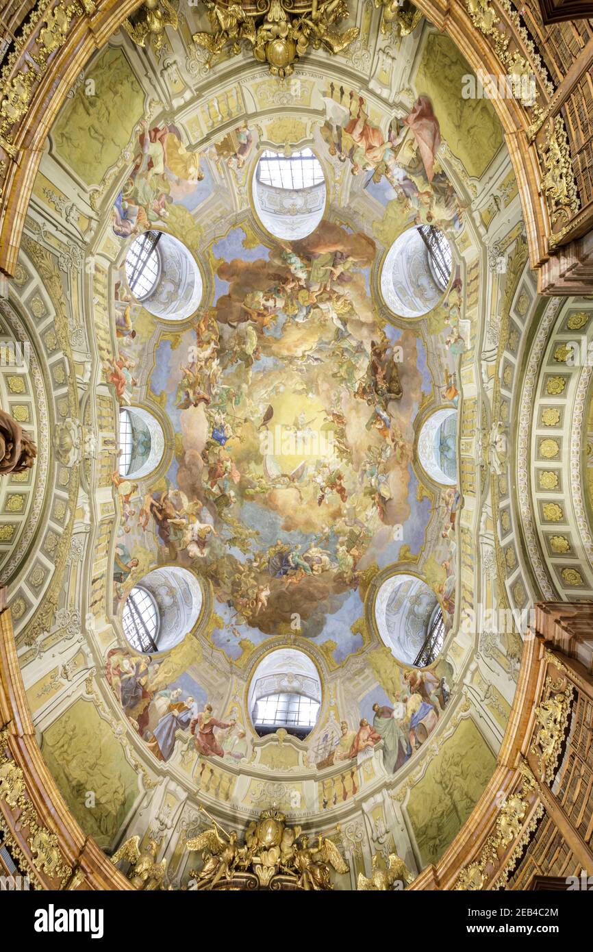 The Austrian National Library in Vienna, Austria. The largest library ...