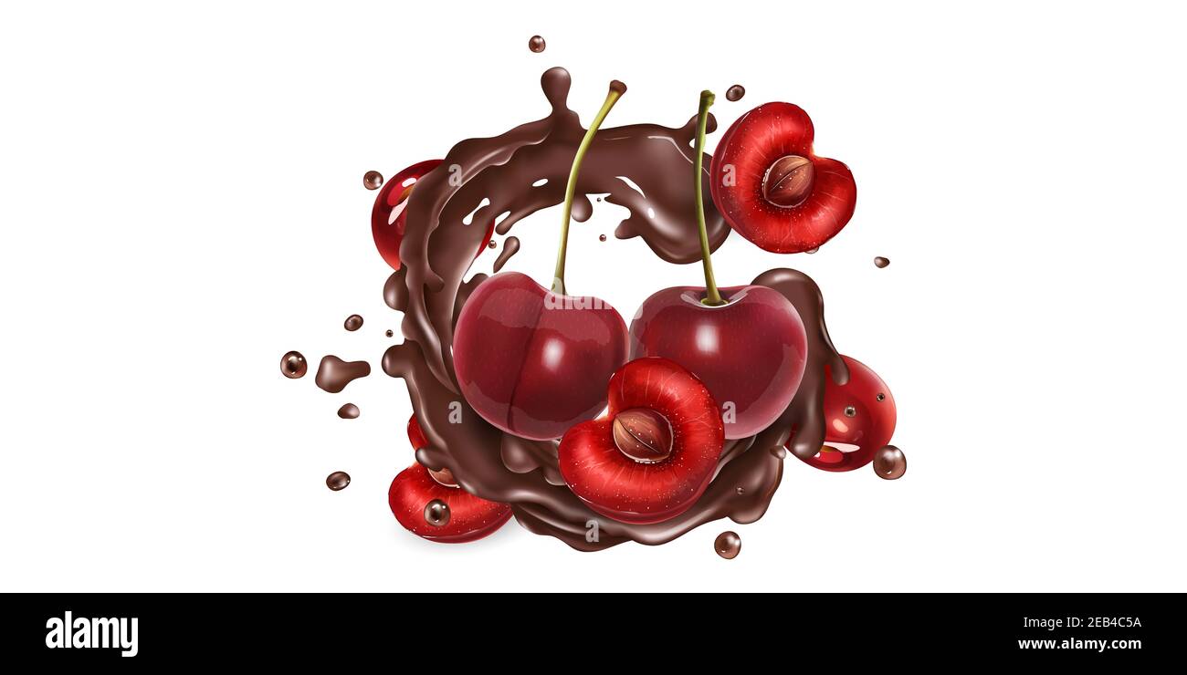 Cherries splash hi-res stock photography and images - Alamy