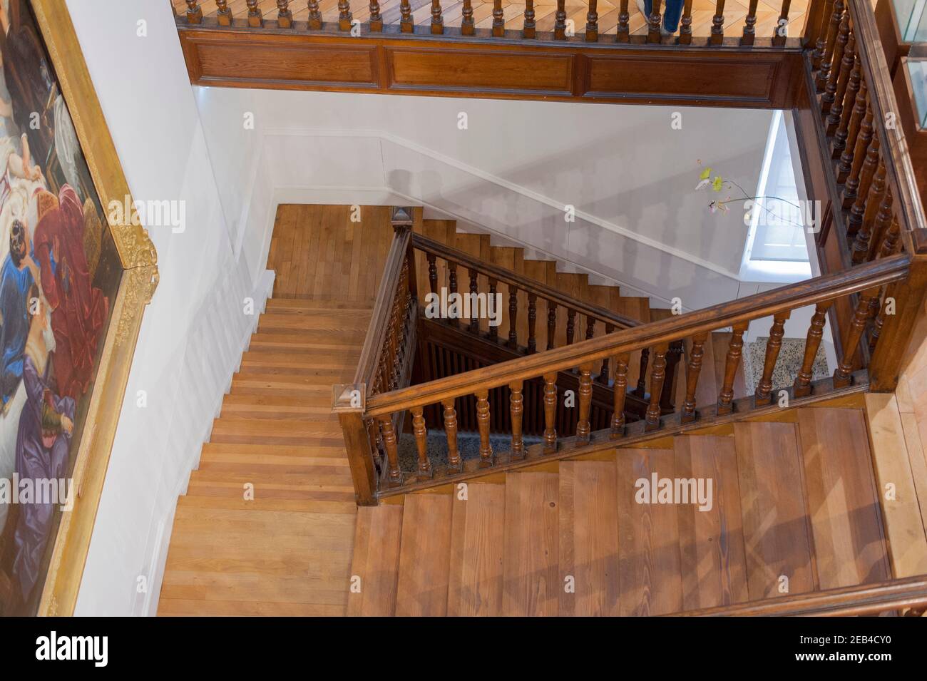 Monumental stairwell. View from above and in perspective of a staircase ...