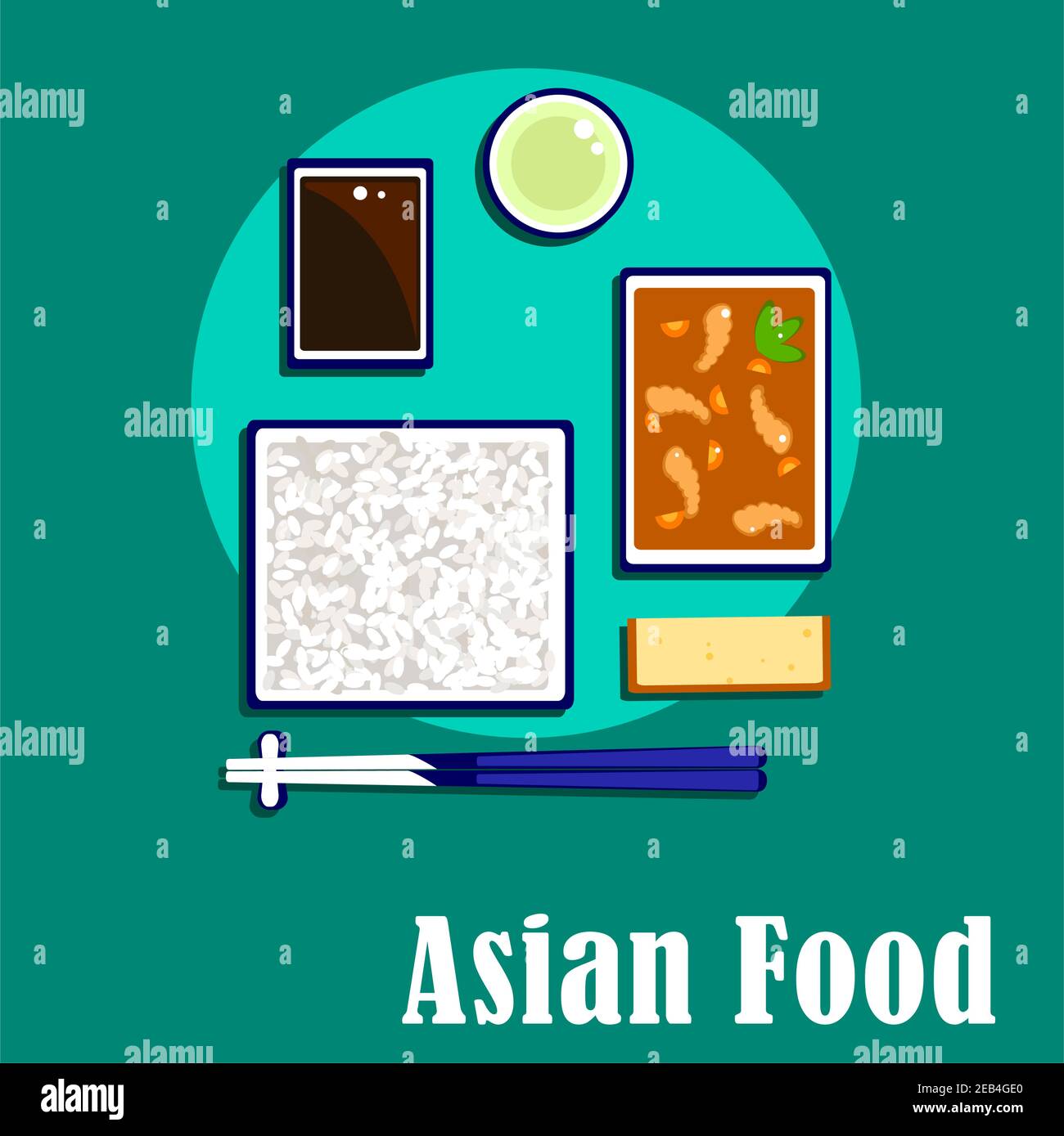 Shrimp rice vegetables Stock Vector Images - Alamy