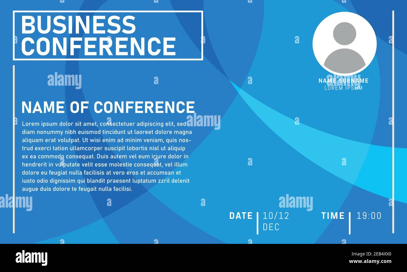 Business conference invitation concept. Colorful simple geometric ...