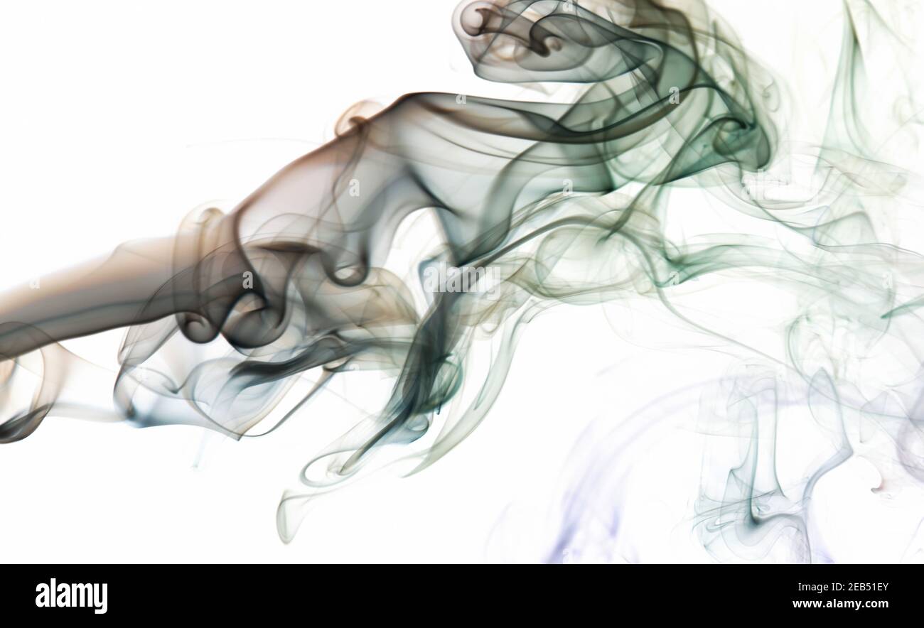 Brown smooth abstract smoke lines on white background. Graphic design ...