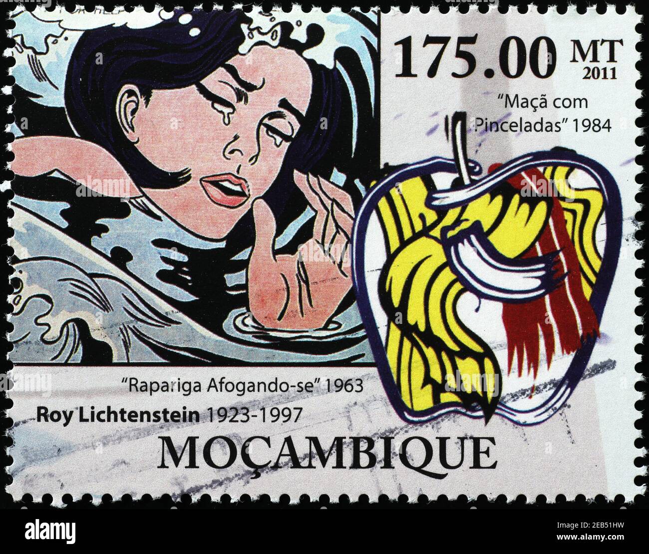 Art by Roy Lichtenstein on postage stamp Stock Photo - Alamy