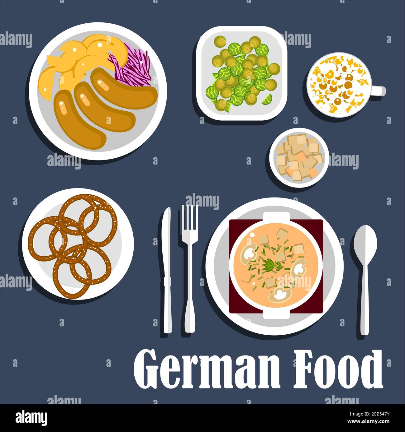 Vegetable soup croutons Stock Vector Images - Alamy