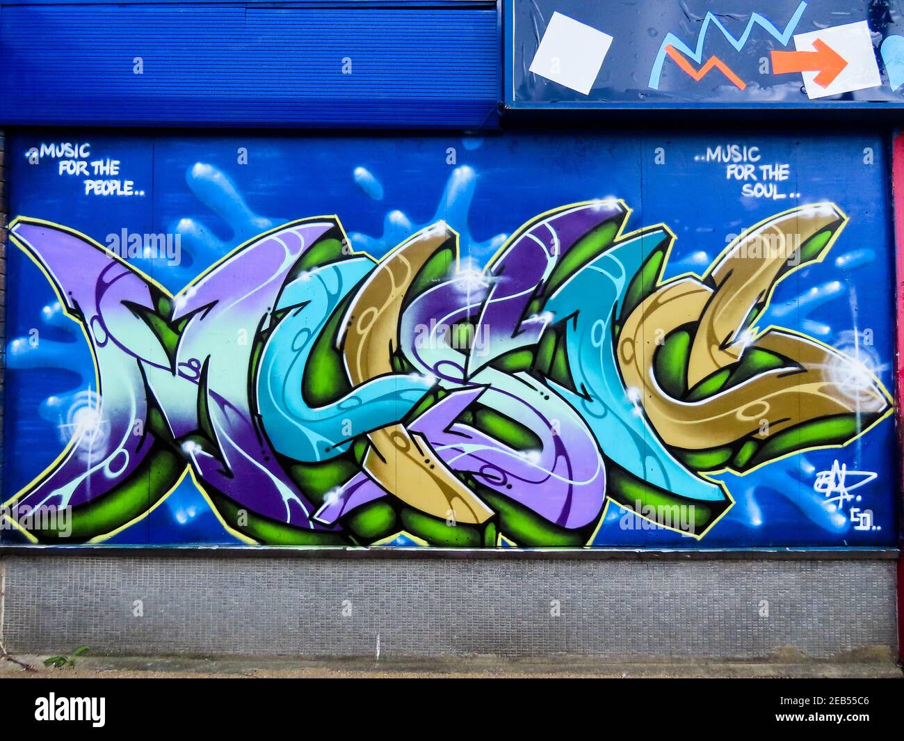 Graffiti saying Music sprayed onto a wall Stock Photo - Alamy
