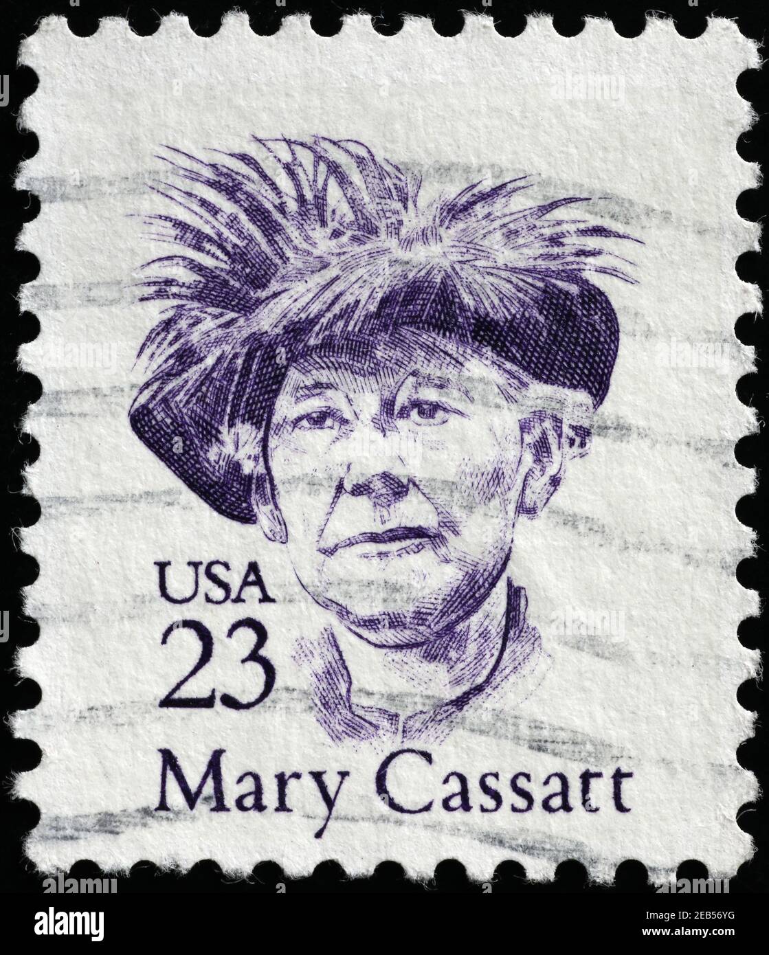 Mary Cassatt on american postage stamp Stock Photo - Alamy