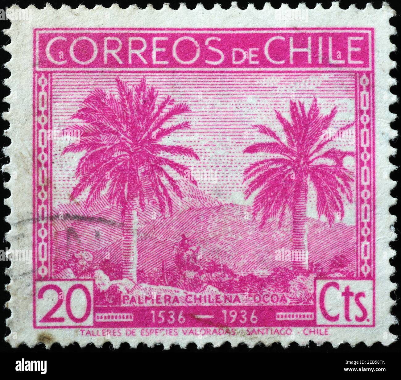 Chilean postage stamp hi-res stock photography and images - Alamy