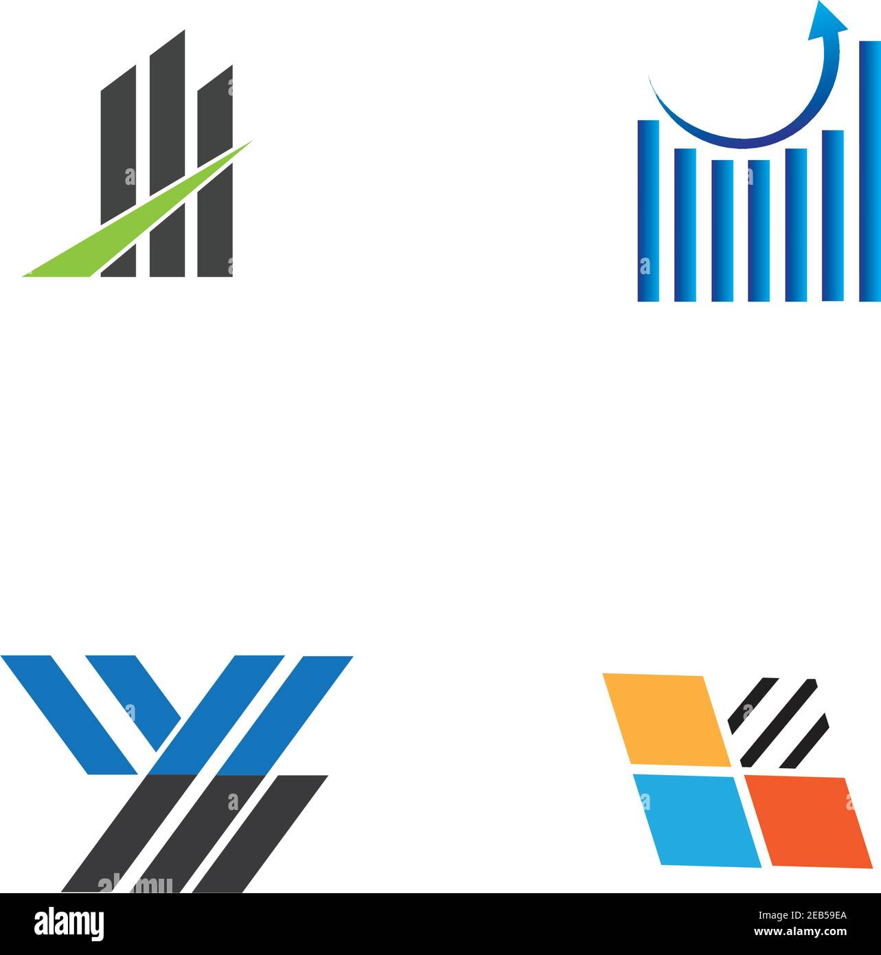 Business finance logo and symbols vector concept illustration Stock ...