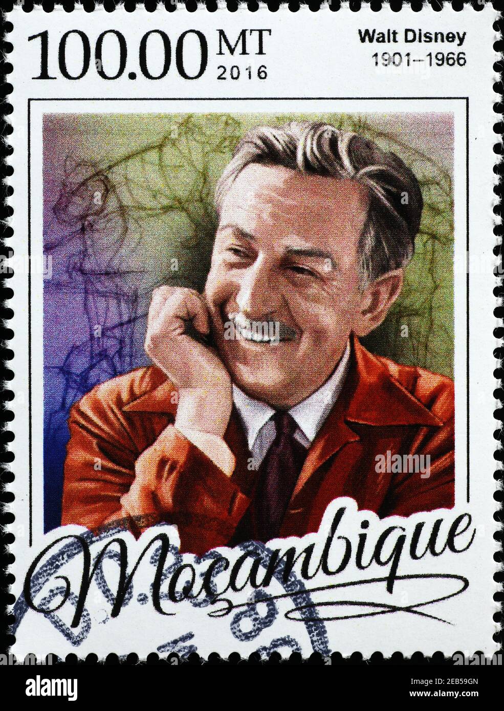Portrait of Walt Disney on postage stamp Stock Photo - Alamy