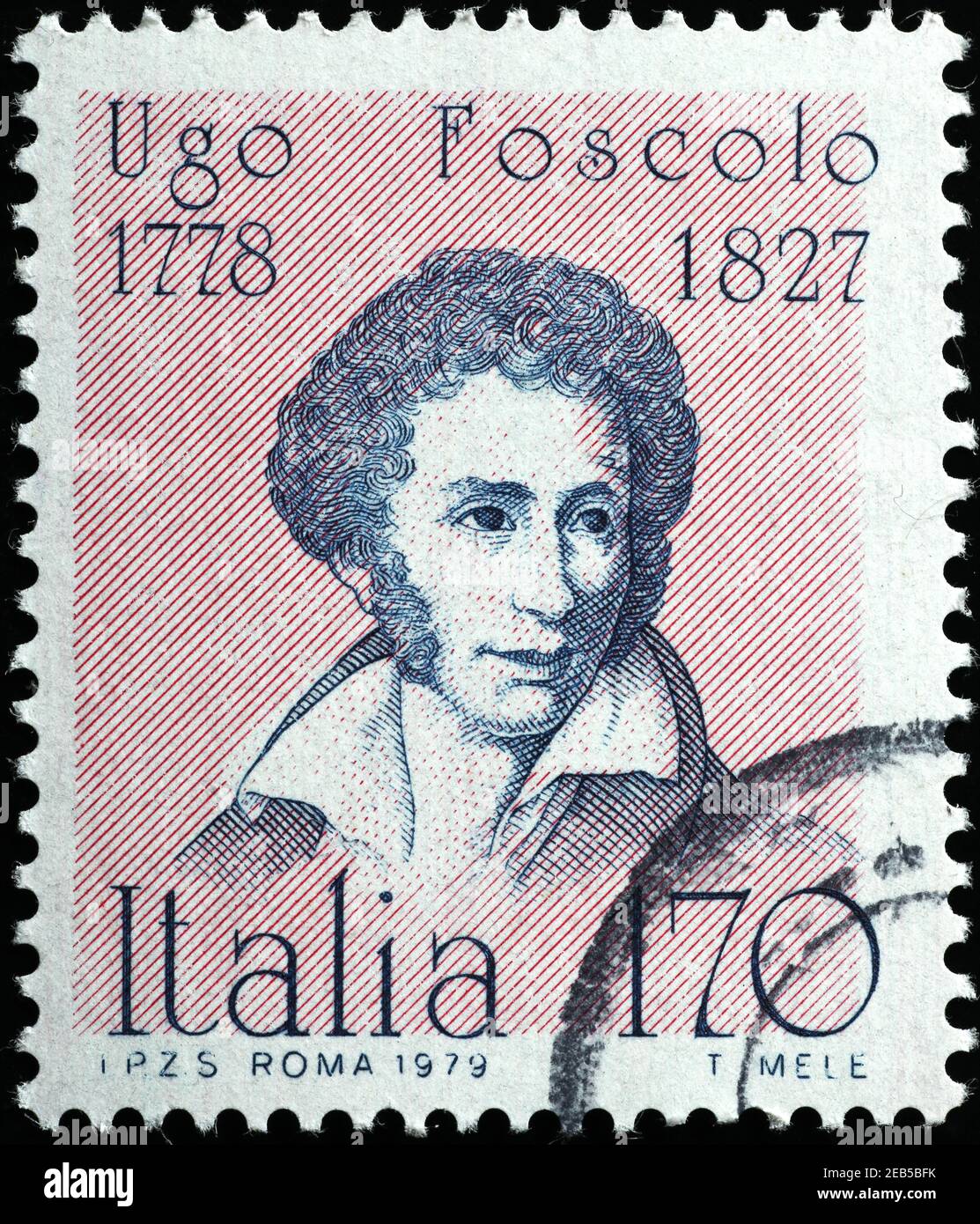 Ugo Foscolo on italian postage stamp Stock Photo - Alamy