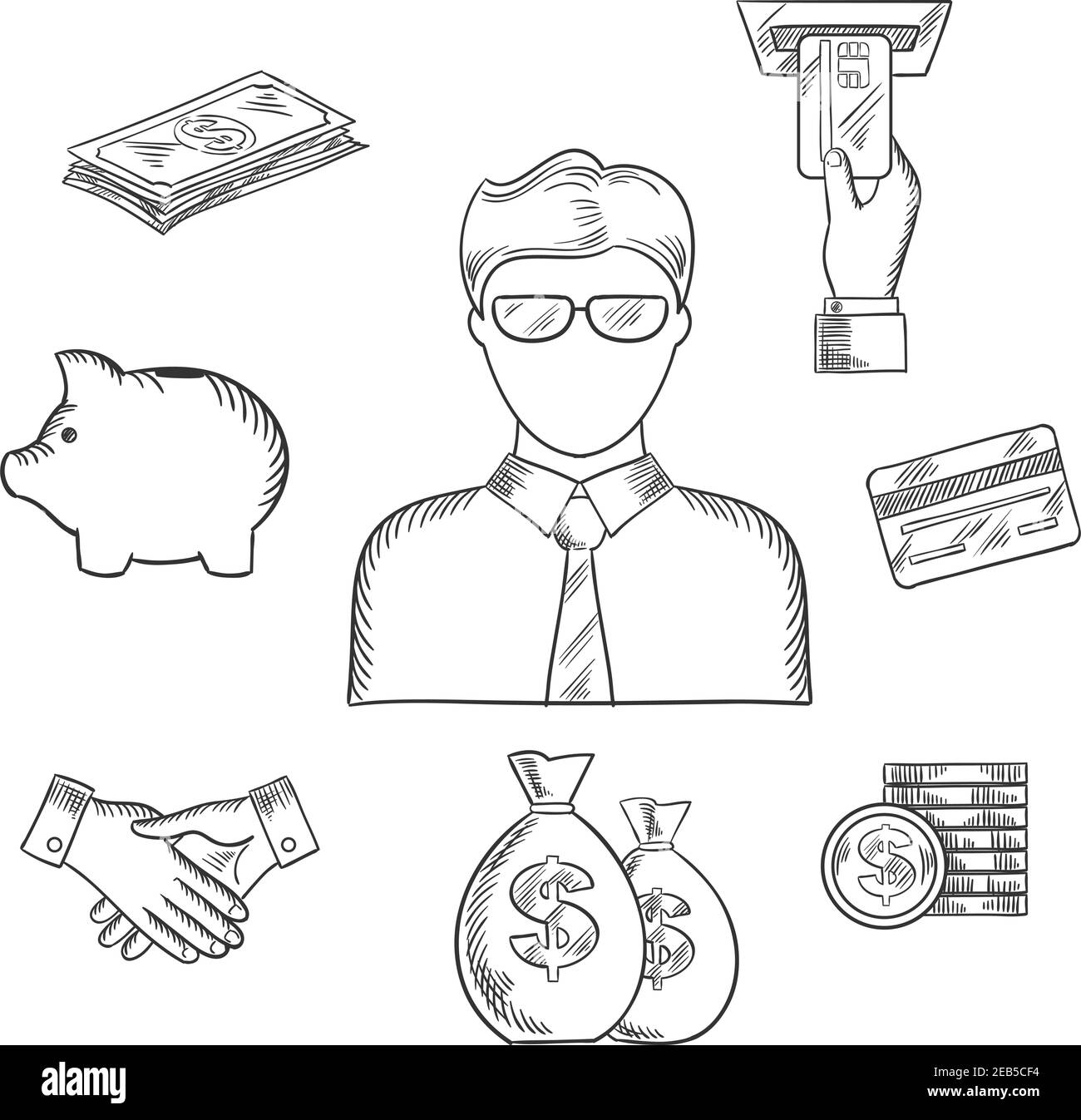 Bank clerk Black and White Stock Photos & Images - Alamy