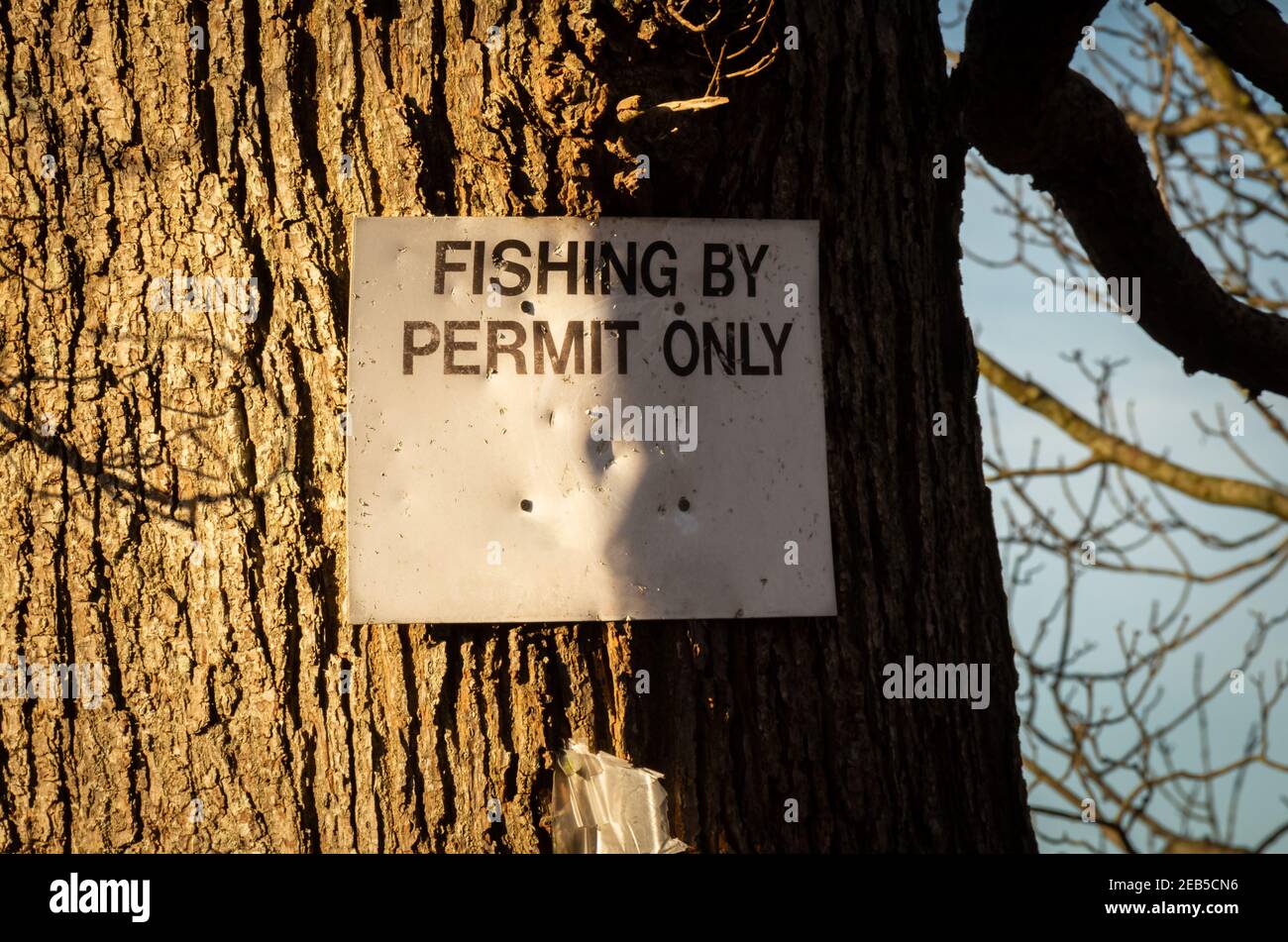 Angling fishing licence sign hi-res stock photography and images - Alamy