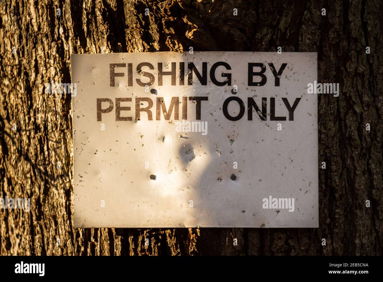 Fishing by permit only sign hi-res stock photography and images - Alamy