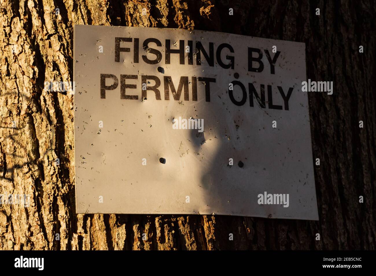Fishing by permit only sign hi-res stock photography and images - Alamy