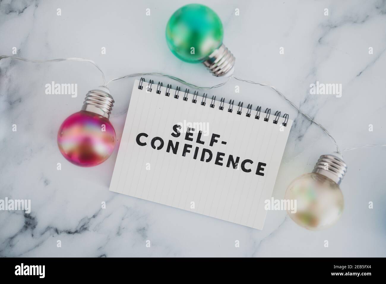psychology and positive attitude concept, Self--confidence text on ...