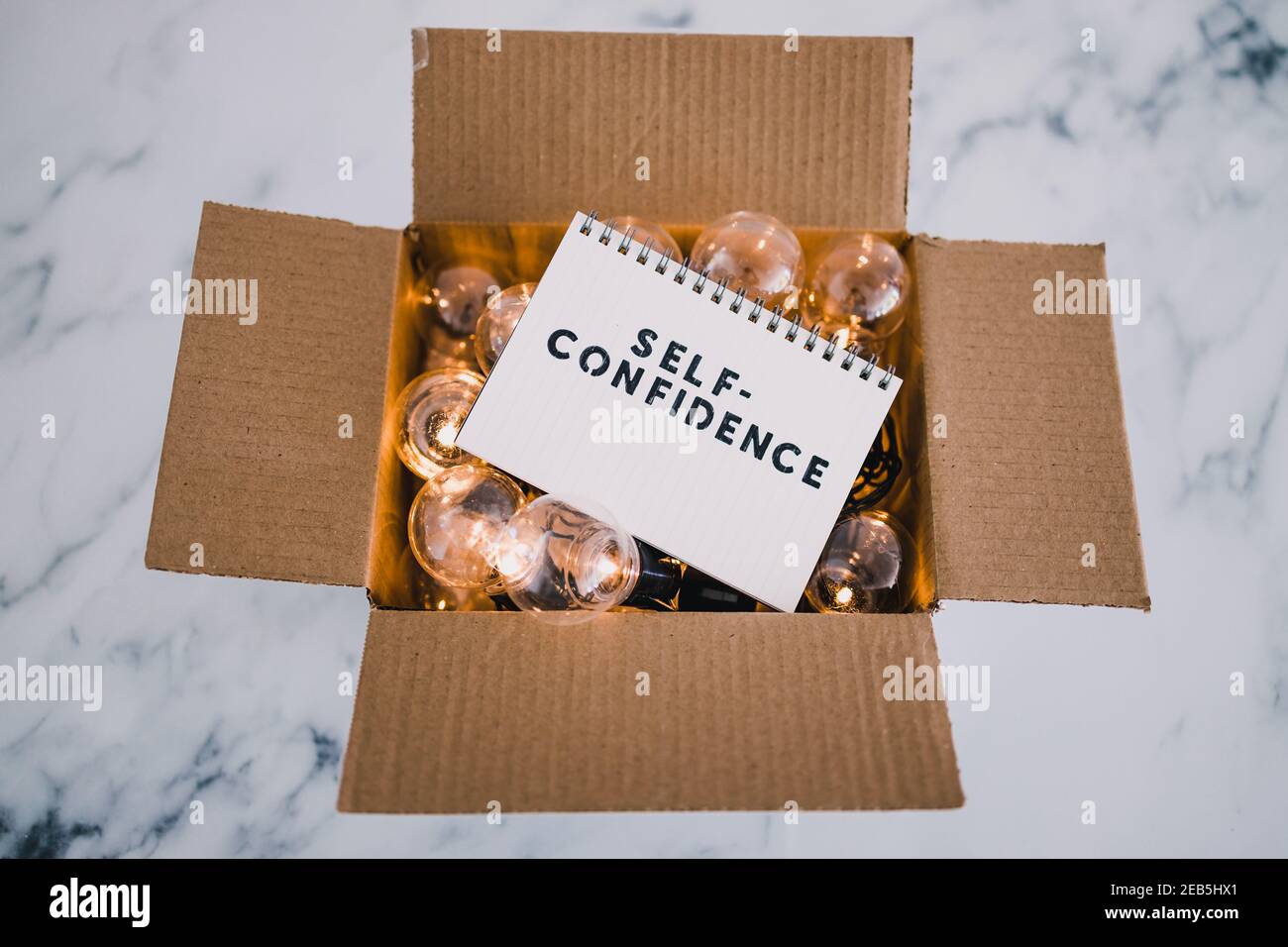 psychology and positive attitude concept, Self--confidence text on ...