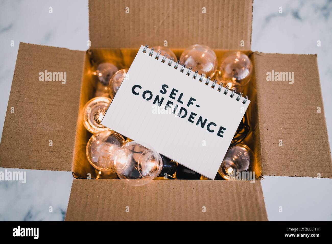 psychology and positive attitude concept, Self--confidence text on ...