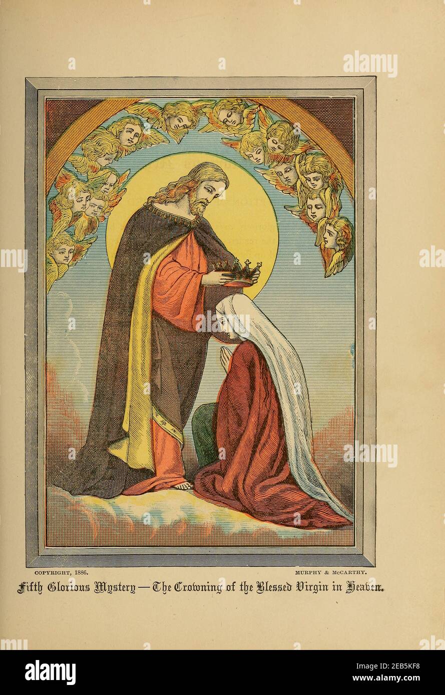 5th Glorious Mystery THE CORONATION OF OUR BLESSED LADY From ' The ...
