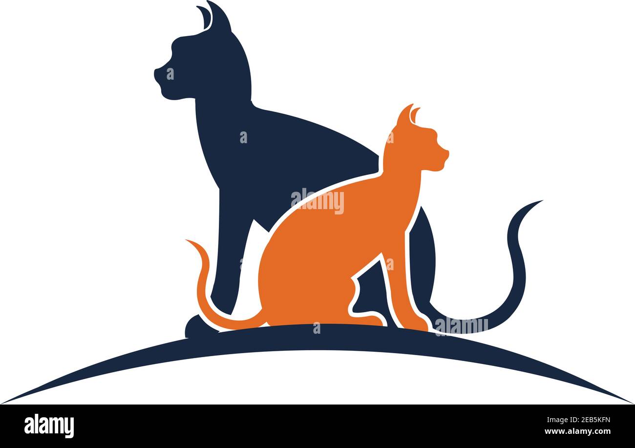 cat logo vector symbol illustration design template Stock Vector Image ...