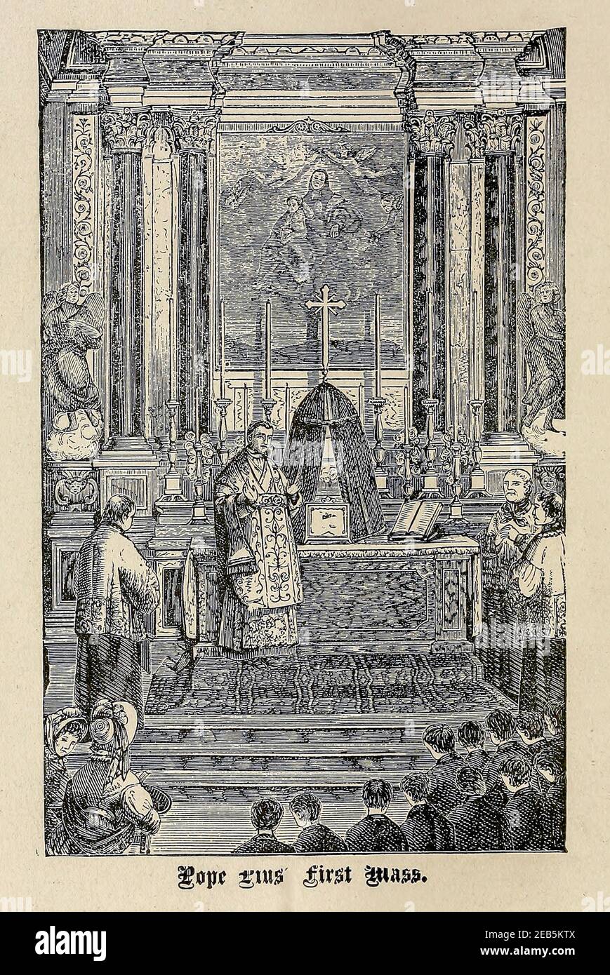 Pope Pius first Mass From ' The pictorial Catholic library ' containing ...