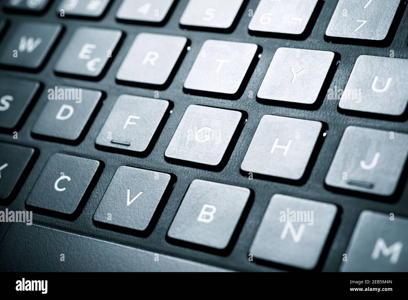 Detail of a black laptop keyboard Stock Photo - Alamy