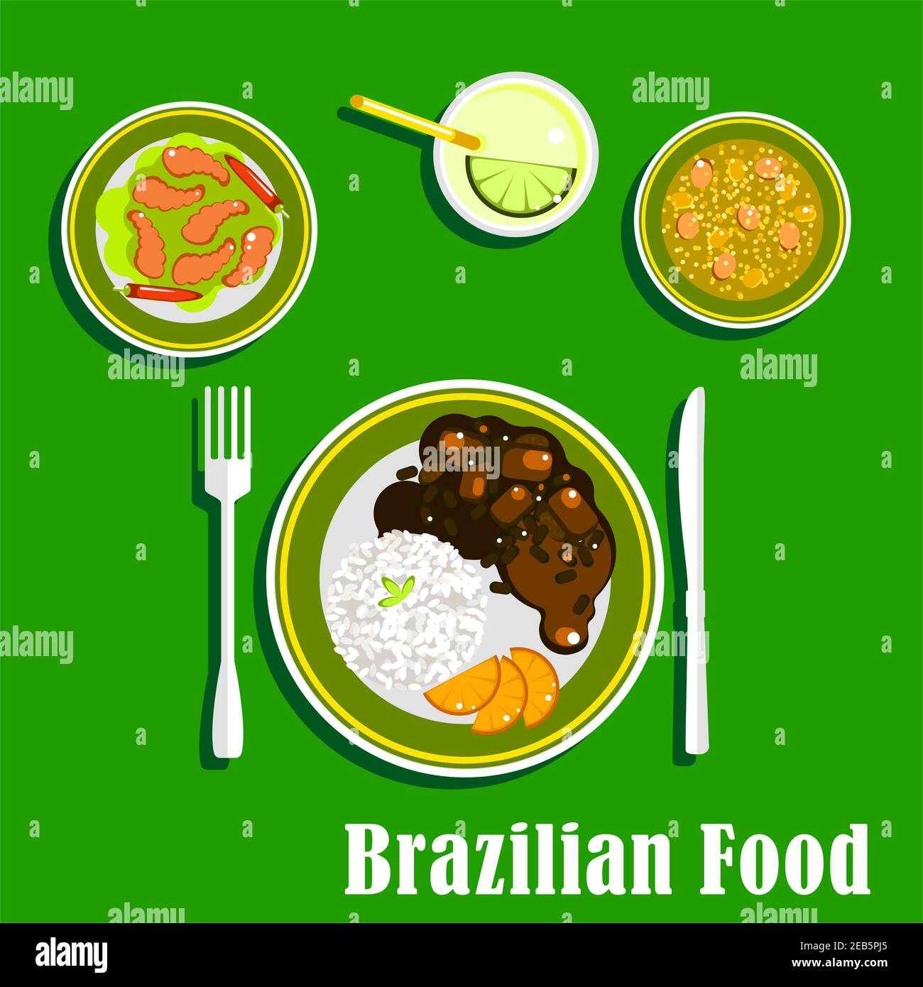 National dish of brazil Stock Vector Images - Alamy