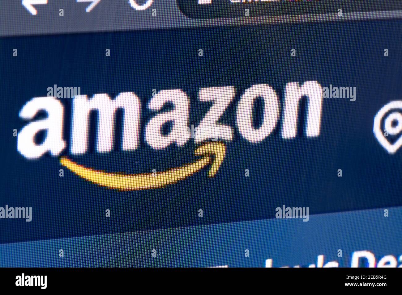 Close up of screen with the Amazon logo Stock Photo - Alamy