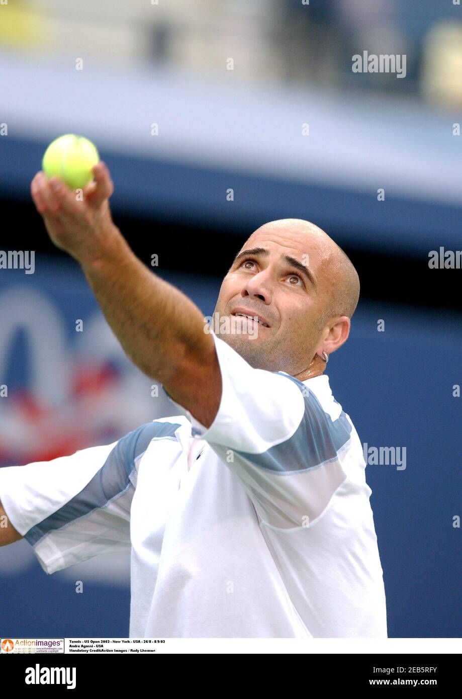 2002 us open agassi hi-res stock photography and images - Alamy