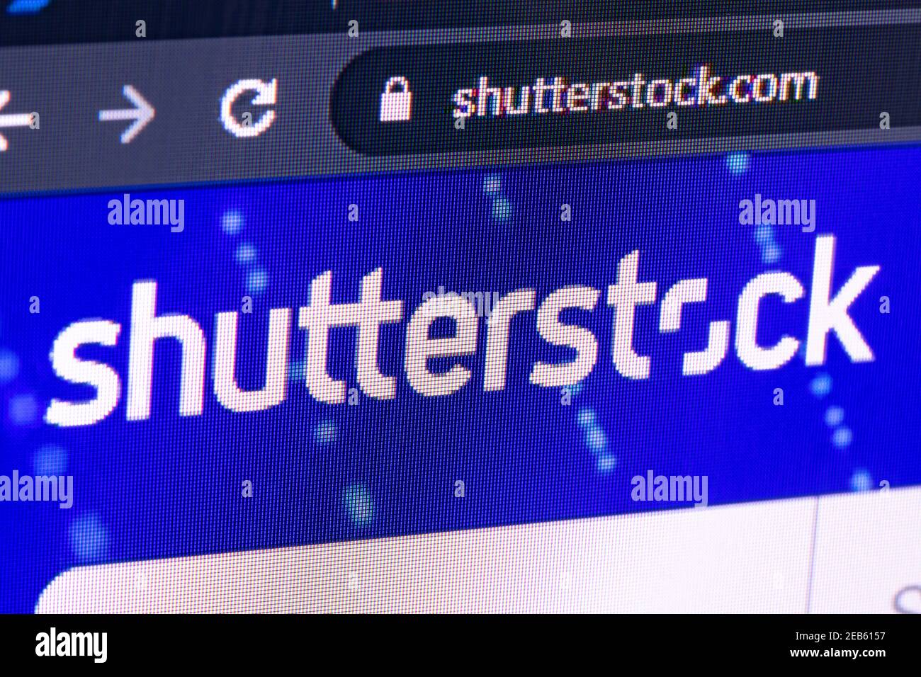 Close up of screen with the Shutterstock logo Stock Photo - Alamy
