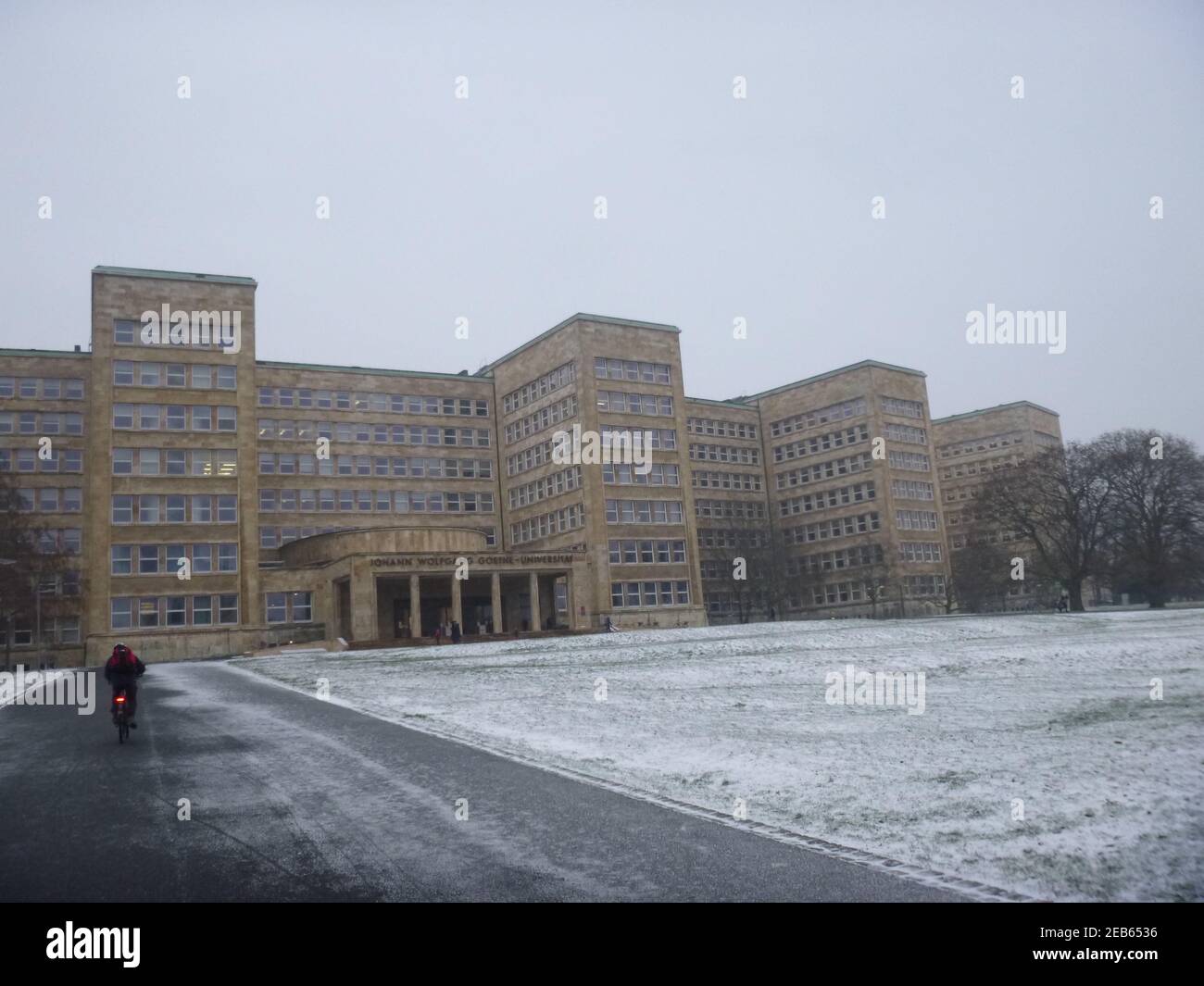 FRANKFURT, GERMANY - Feb 08, 2021: The IG Farben building has an ...