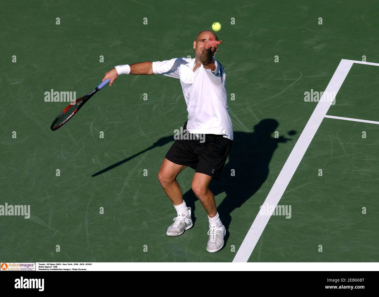 2002 us open agassi hi-res stock photography and images - Alamy