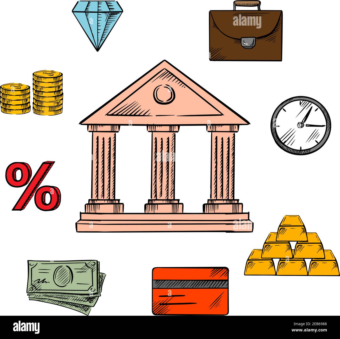 Internet banking icons in Cut Out Stock Images & Pictures - Alamy