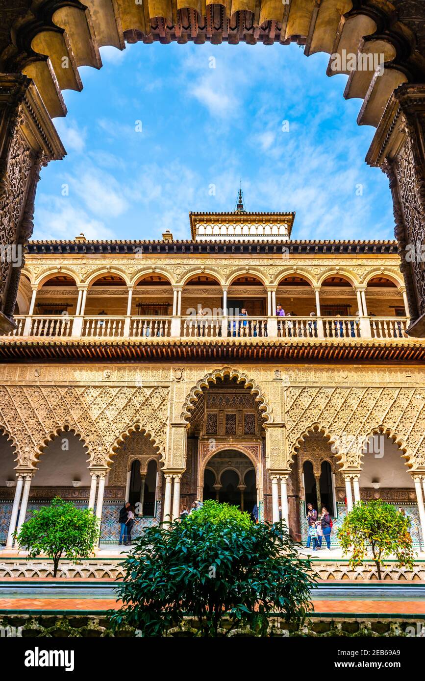 Alcazar Seville Palace Moorish High Resolution Stock Photography and ...