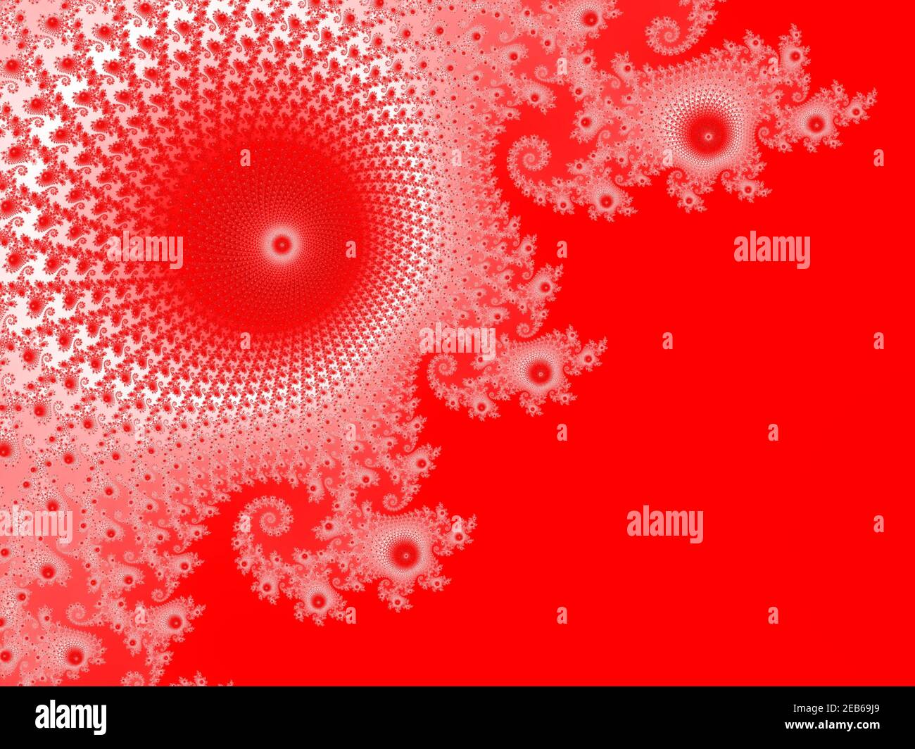 Fractal pattern on a red background. Space for text Stock Photo - Alamy