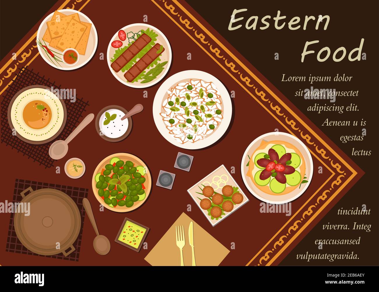 Arabic festive table Stock Vector Images - Alamy