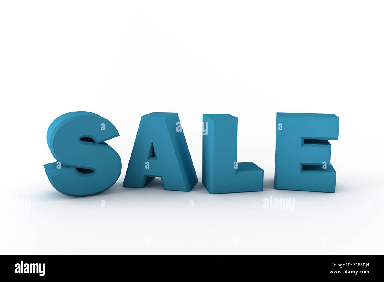 3d rendering of a sale sign in blue with white background Stock Photo ...