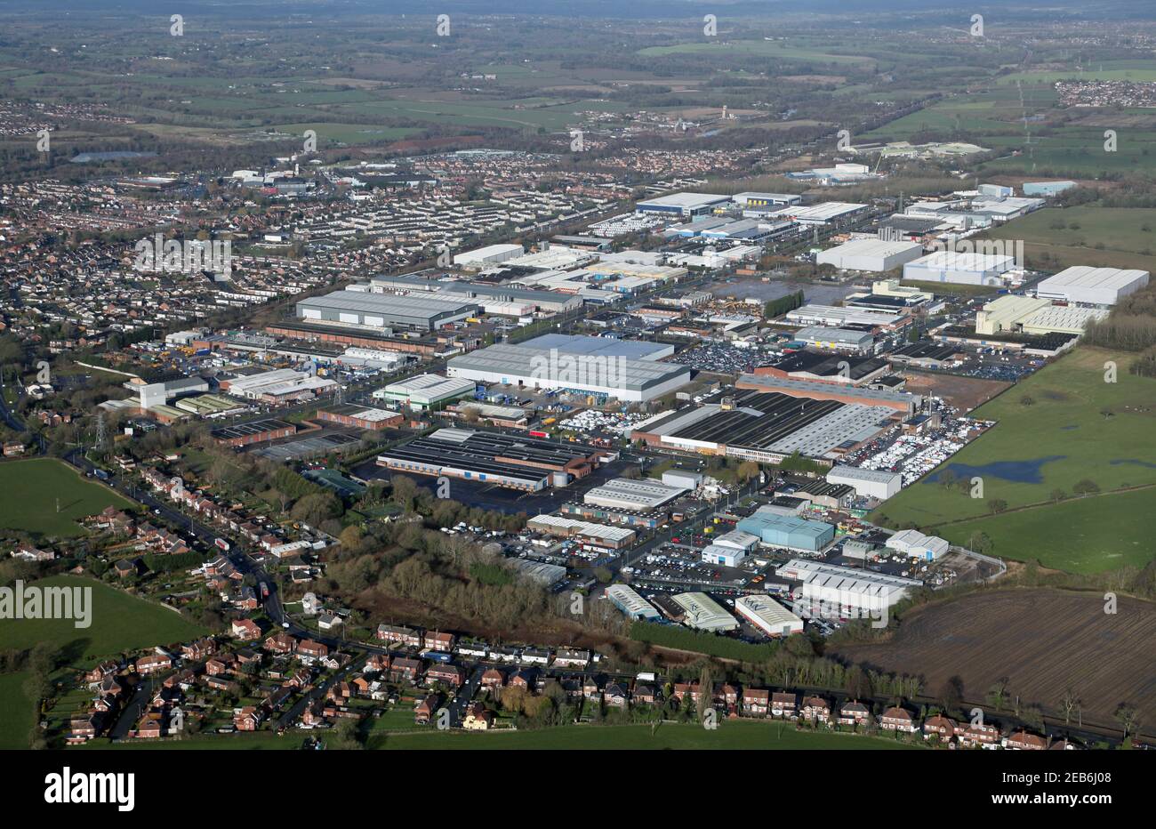 aerial view (from the south east) of Winsford Industrial Estate ...