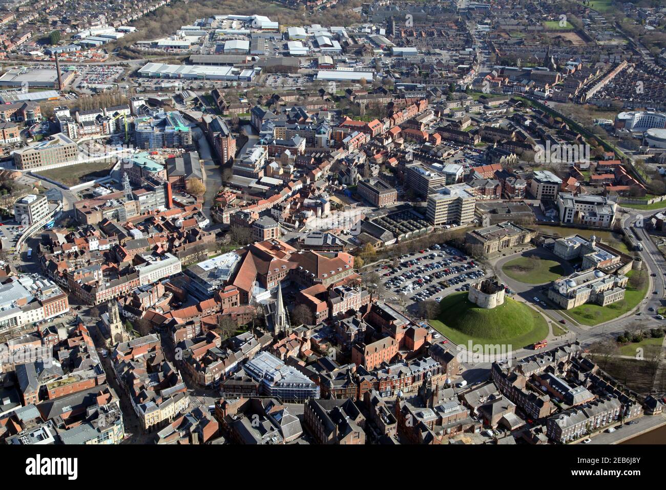 aerial view of York city centre Stock Photo - Alamy