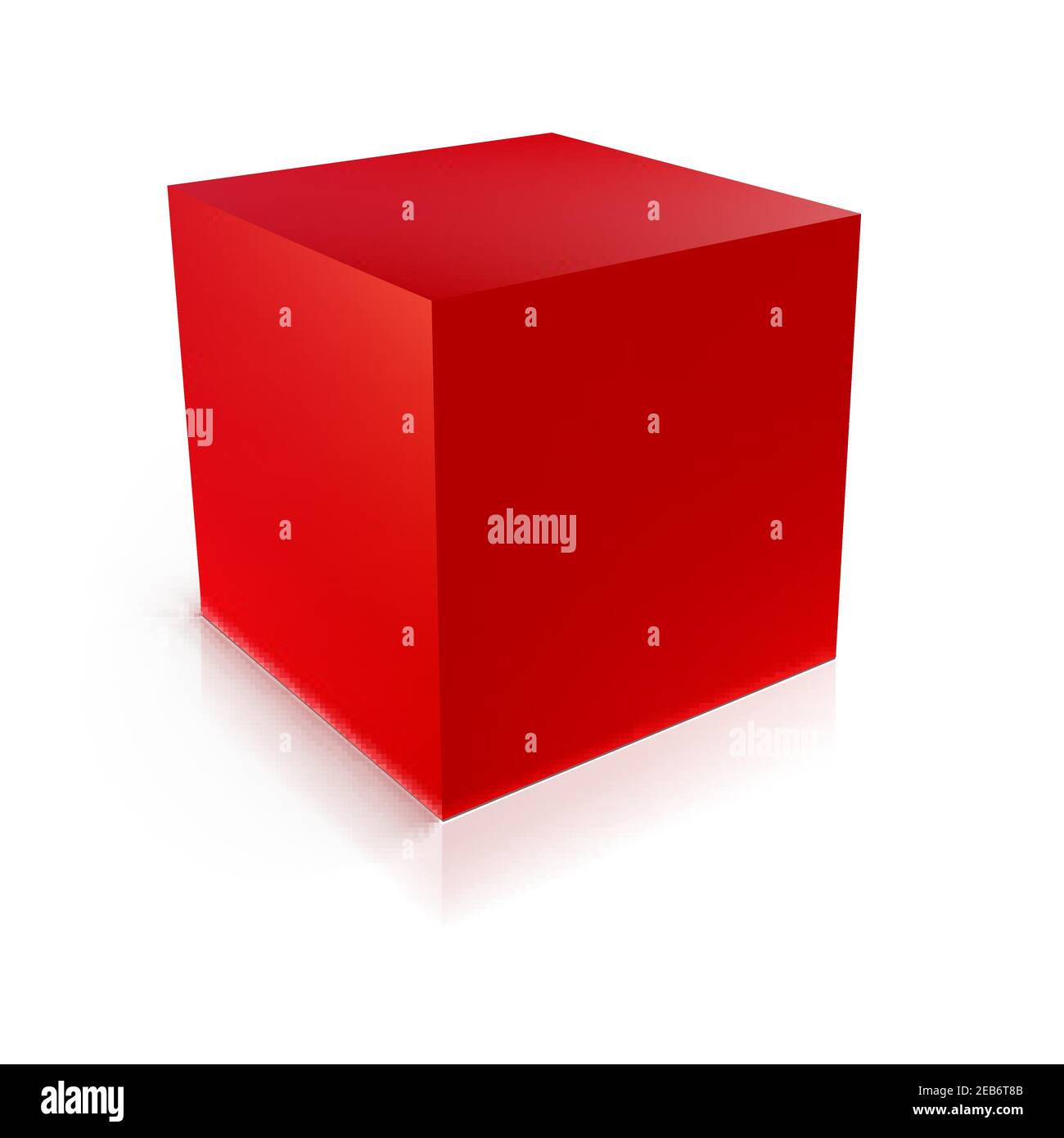 3d isolated red cube hi-res stock photography and images - Alamy
