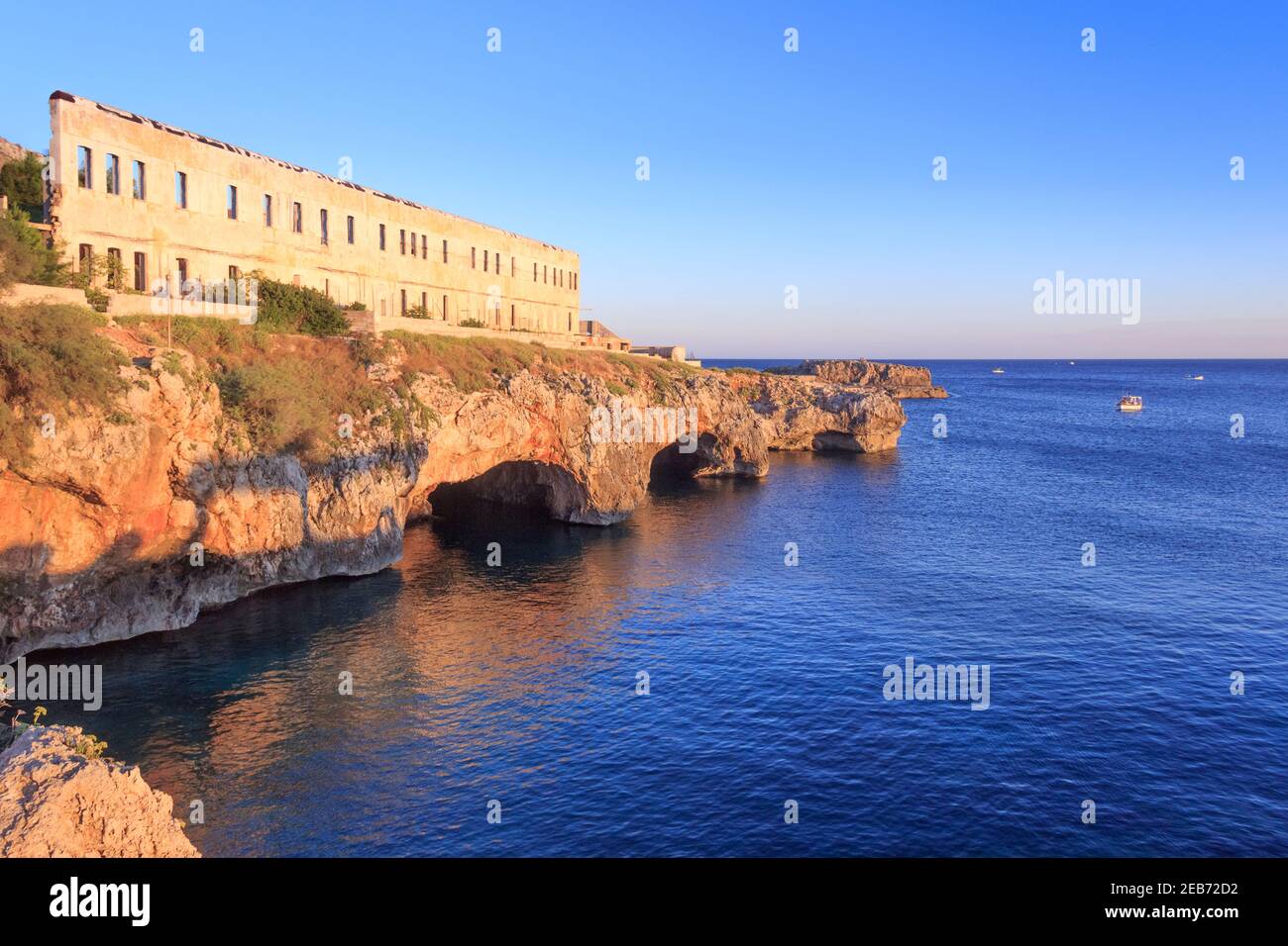 Santa maria di Leuca in Apulia (Italy): view of cave marine Stock Photo ...