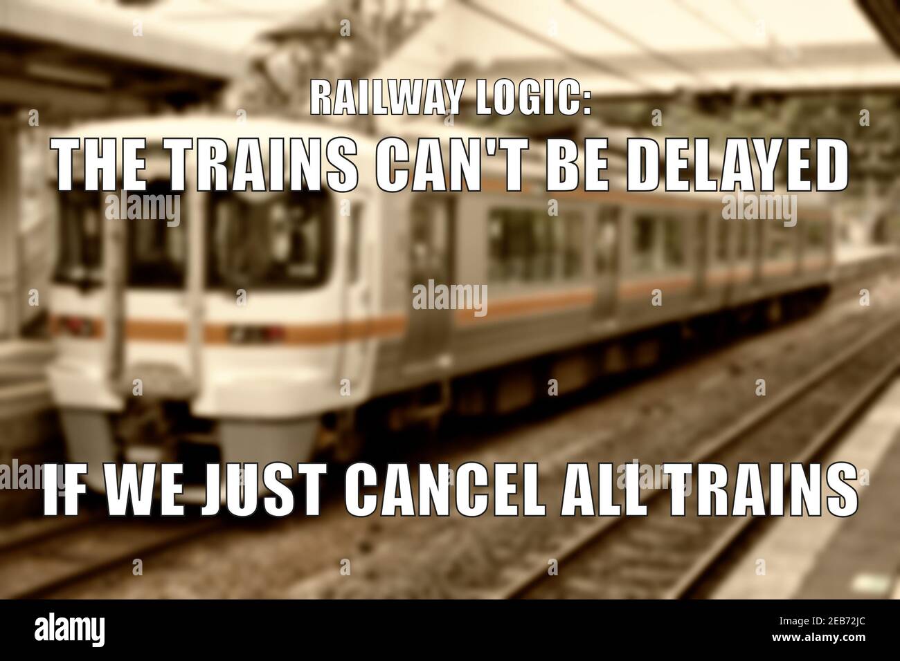 Railway logic funny meme for social media sharing. Public ...
