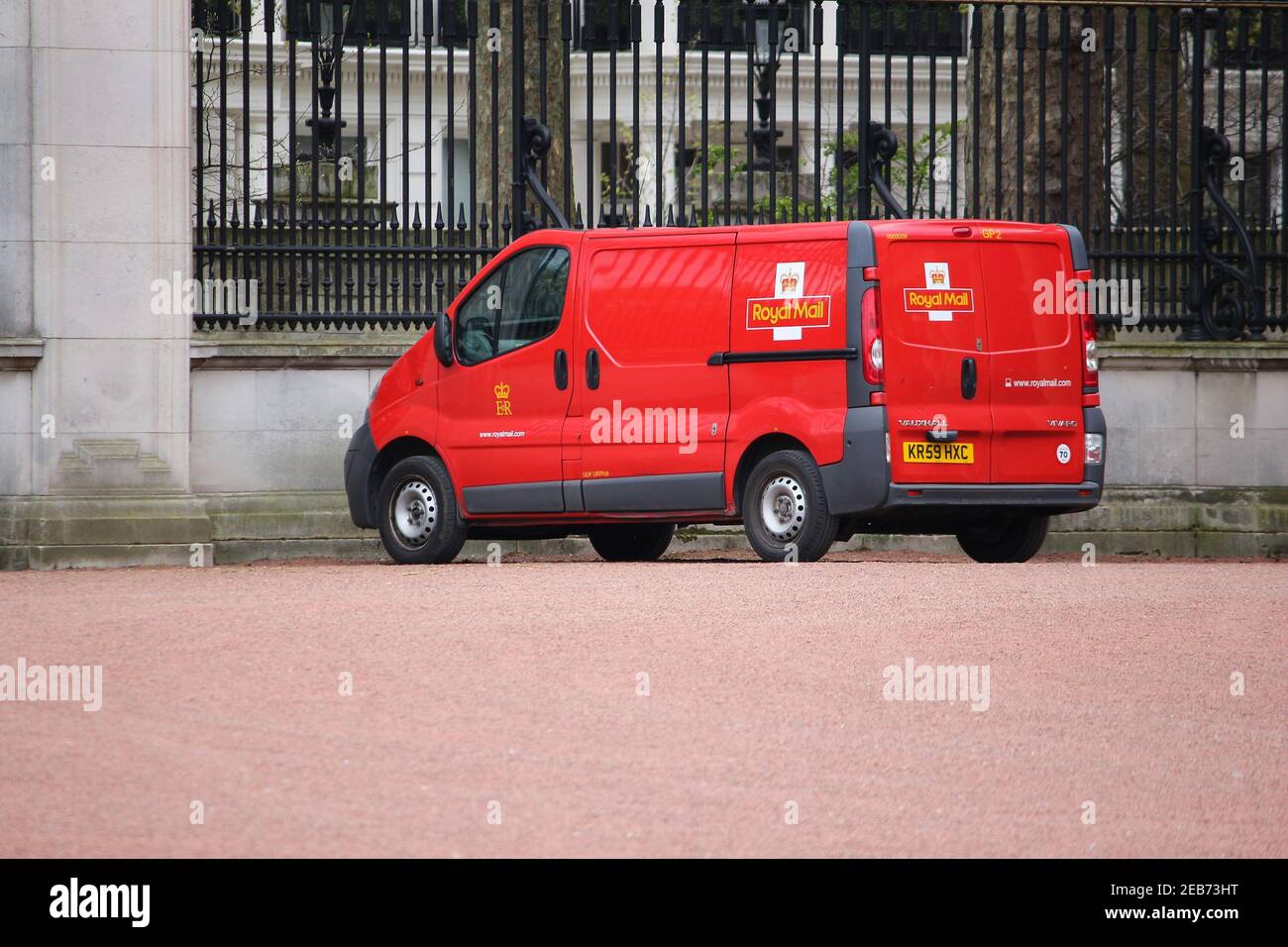 LONDON, UK - APRIL 23, 2016: Royal Mail delivery van Vauxhall Vivaro in ...