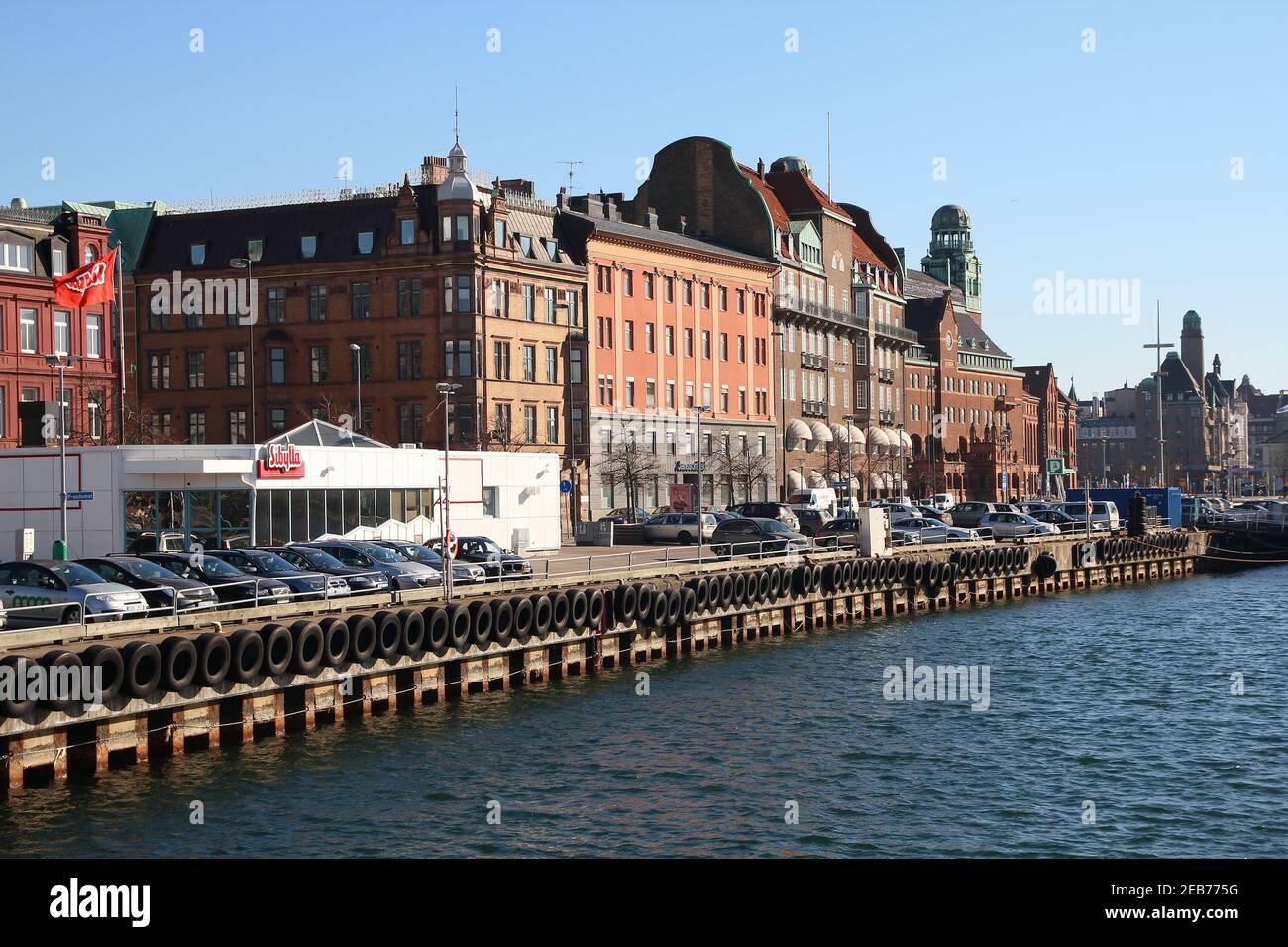 MALMO, SWEDEN - MARCH 8, 2011: City skyline view with Inner Harbor ...
