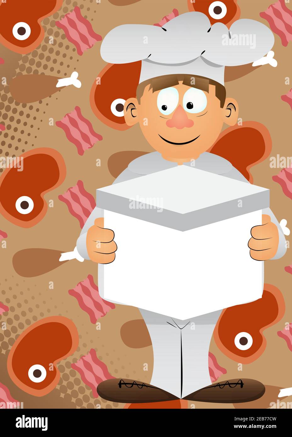 Cartoon chef baker character giving hi-res stock photography and images ...