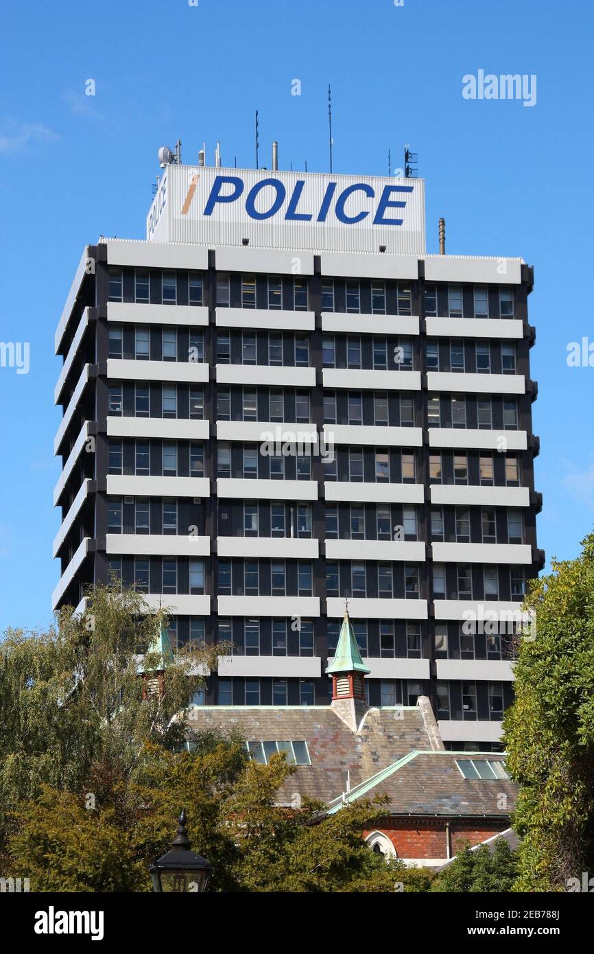CHRISTCHURCH, NEW ZEALAND - FEBRUARY 16, 2009: Police Headquarters in ...