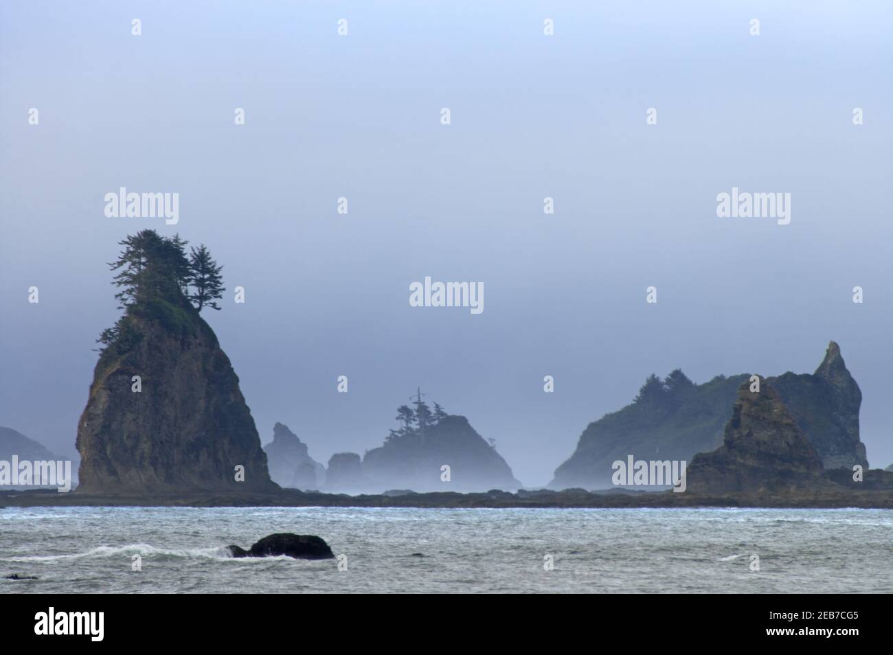 Offshore Sea Stacks Third Beach Olympic National Park Washington State ...
